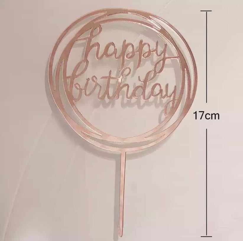 Circle Birthday Cake Topper